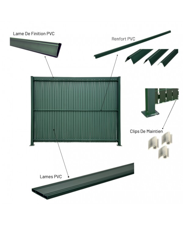 Kit d'occultation PVC rigide vert